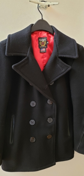 Schott NYC | Jackets & Coats | Schott 74c Mens Leather Trimmed Peacoat ...